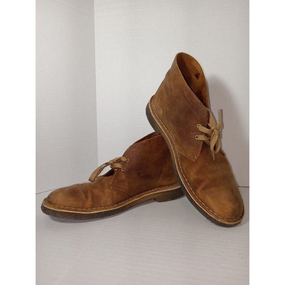 Clarks | Shoes | Clarks Bushacre 2 Mens Brown Leather Chukka Lace Up ...